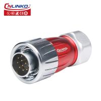 China CNLINKO M20 Male Female Electrical 220V 500V Plug and Socket 12 Pin Wire Connector Waterproof Power signal Connector for sale