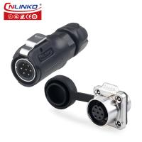 China CNLINKO LP12  Plastic Male and Female Industrial Waterproof Pin M12 Connector for sale