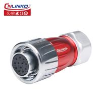 China CNLINKO M20 Male Female Electrical 220V 500V Plug and Socket 12 Pin Wire Connector Waterproof Power signal Connector for sale