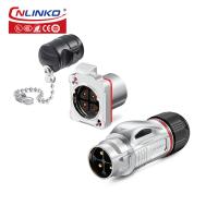 China M24 Metal Version Panel and Butt Mount 4 Pin Industrial Waterproof Power Connector for sale