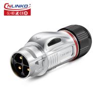 China M24 Metal Version Panel and Butt Mount 4 Pin Industrial Waterproof Power Connector for sale