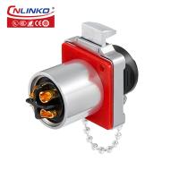 China M24 Metal Version Panel and Butt Mount 4 Pin Industrial Waterproof Power Connector for sale