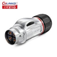 China M24 Metal Version Panel and Butt Mount 4 Pin Industrial Waterproof Power Connector for sale