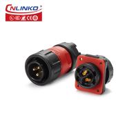 China CNLINKO Connectors Cables Wire Industrial Connector Plug  Waterproof 220V Circular Electrical Waterproof 3 Pin Connector for sale