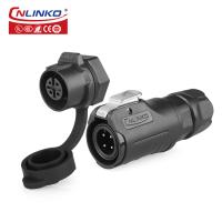 China M12 Circular PBT Shell Black Colour 4 Pin Power Connector Dc Cable Connector for sale