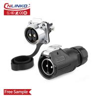 China CNLINKO M28 Waterproof IP67 Male Female Quick Plug 50A Power 2 Pin Cable Connector for sale