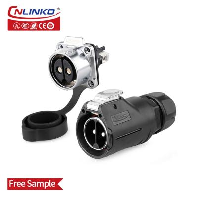 China CNLINKO M28 Waterproof IP67 Male Female Quick Plug 50A Power 2 Pin Cable Connector for sale