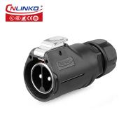 China CNLINKO M28 Waterproof IP67 Male Female Quick Plug 50A Power 2 Pin Cable Connector for sale