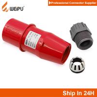 China Weipu TYP Industrial Plug Socket 16A-32A Red 4Pin IP44 for sale