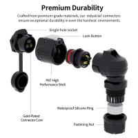 China CNLINKO 90° Compact Wiring Waterproof IP68 Industrial Connector PBT LP20 Right Angled Plug for Automatic Machinery Equipment for sale