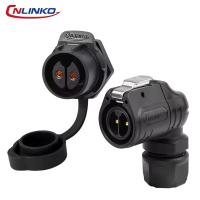 China CNLINKO 90° Compact Wiring Waterproof IP68 Industrial Connector PBT LP20 Right Angled Plug for Automatic Machinery Equipment for sale