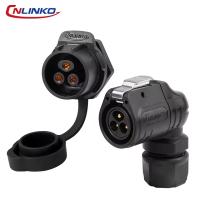China CNLINKO 90° Compact Wiring Waterproof IP68 Industrial Connector PBT LP20 Right Angled Plug for Automatic Machinery Equipment for sale
