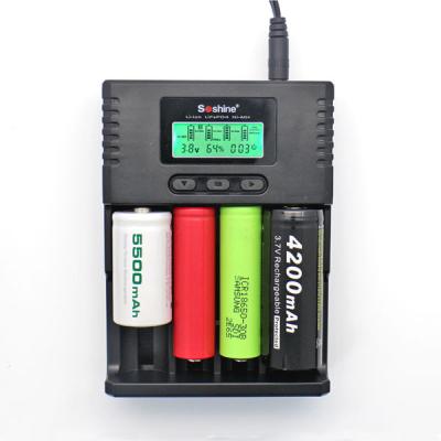 China Soshine H4 LCD Smart Charger for Li-ion NiMH LiFePO4 Batteries 18650 26650 AA AAA for sale