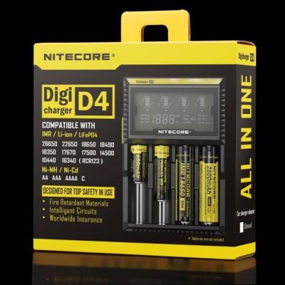 China Nitecore D4 Intelligent Battery Charger for Li-ion NiMH NiCd LiFePO4 IMR 4 Slot for sale