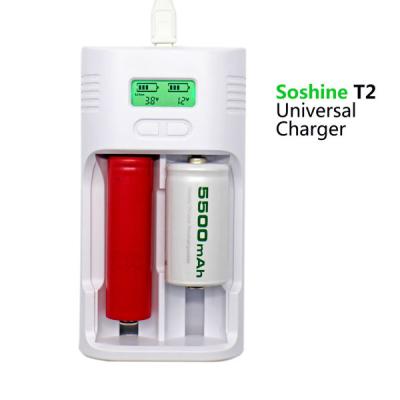 China Soshine T2 LCD Charger for Li-ion Ni-MH LiFePO4 Batteries 26650 18650 AA AAA for sale
