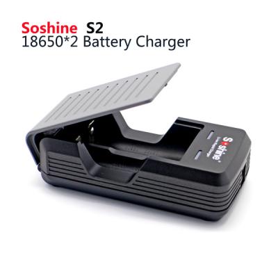 China Soshine 18650 Li-ion Battery Charger 2 Slot Smart Charger for 18650 Batteries 4.2V 500mA for sale