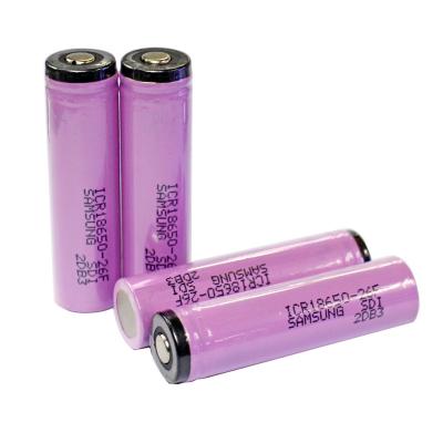 China Samsung ICR18650-26F 18650 2600mAh Protected Li-ion Battery Button Top for sale