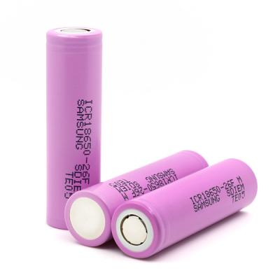 China Samsung ICR18650-26FM 18650 2600mAh 3.7V Lithium Ion Rechargeable Battery Cell for sale