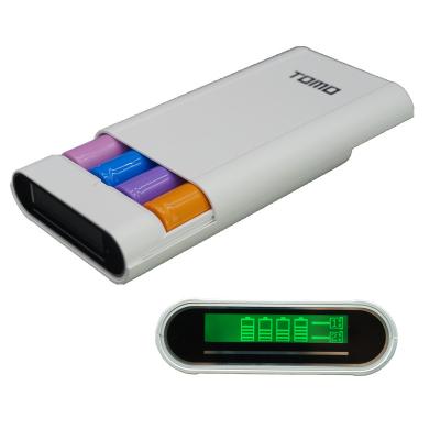 China TOMO V8-4 Intelligent Portable 18650 4 Slots LCD Power Bank Charger Case for Cellphones for sale