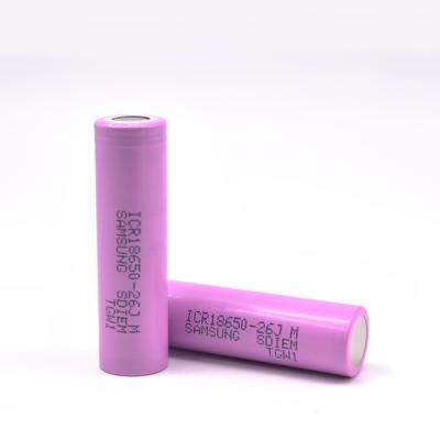 China Samsung SDI ICR18650-26JM 18650 2600mAh 3.7V Rechargeable Battery Cell for Battery Packs for sale