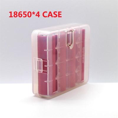 China 4 Slot 18650 Plastic Battery Case Holder for 4pcs 18650 Batteries Storage Box for sale
