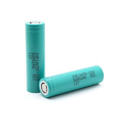 China Samsung INR18650-20Q 2000mAh 3.7V Flat Top Li-ion Rechargeable Battery Cell for sale