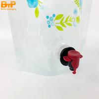 China Vitop Valve Beverage Wine Packaging Bags Custom Printed Doypack Stand Up Pouch 1L 2L 3L 5L for sale