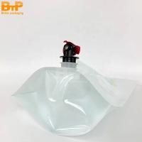 China Vitop Valve Beverage Wine Packaging Bags Custom Printed Doypack Stand Up Pouch 1L 2L 3L 5L for sale