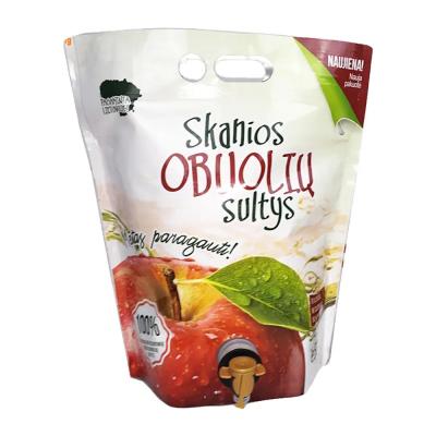 China Vitop Valve Custom Printed Beverage Juice Packaging Stand Up Pouch Resealable Doypack for sale