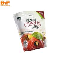 China Vitop Valve Custom Printed Beverage Juice Packaging Stand Up Pouch Resealable Doypack for sale