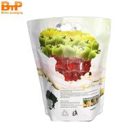 China Vitop Valve Custom Printed Beverage Juice Packaging Stand Up Pouch Resealable Doypack for sale