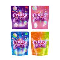 China Glossy Color 3.5g Mylar Packaging Bags Resealable Doypack Food Grade Plastic Zipper for sale
