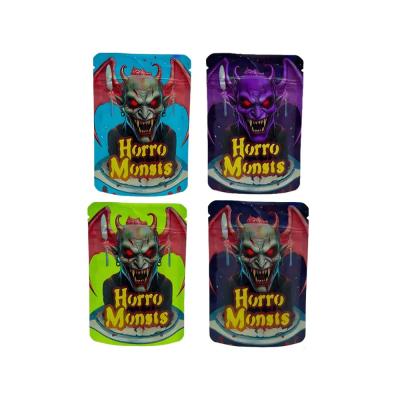 China Glossy Color 3.5g 7g 28g Custom Mylar Bag Resealable Doypack Zipper Plastic Packaging for sale