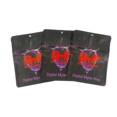 China 3.5g Mylar Bags Resealable Ziplock Food Grade Packaging for Gummies Candies Cookies for sale
