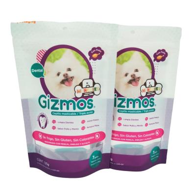 China 125g Custom Printed Doypack Mylar Pet Food Bags Stand Up Pouch Free Design for sale