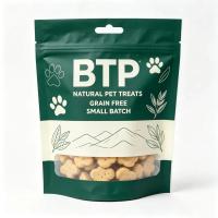 China Custom Mylar Pet Food Packaging Plastic Ziplock Resealable Stand Up Pouch for sale