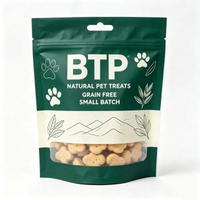 China Custom Mylar Pet Food Packaging Plastic Ziplock Resealable Stand Up Pouch for sale