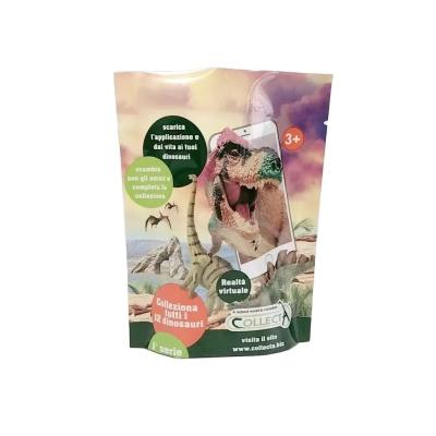 China Toy Packaging Mylar Stand Up Pouch Resealable Doypack Transparent Plastic Zipper Window for sale