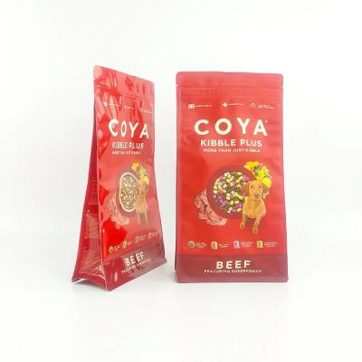 China 500g 1kg Flat Bottom Pet Food Plastic Packaging Stand Up Ziplock Bag Custom Printed for sale