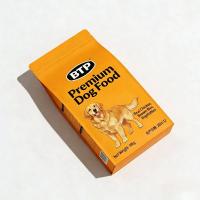 China Aluminum Foil Pet Food Packaging Bags Resealable Zipper Flat Bottom Mylar OEM Color for sale