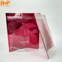 China Cosmetic Mylar Stand Up Resealable Bag Transparent Clear Window Zipper Packaging for sale