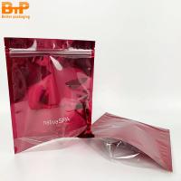 China Cosmetic Mylar Stand Up Resealable Bag Transparent Clear Window Zipper Packaging for sale