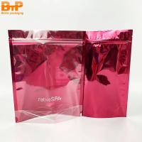 China Cosmetic Mylar Stand Up Resealable Bag Transparent Clear Window Zipper Packaging for sale