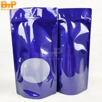 China Smell Proof Mylar Doypack Stand Up Pouch Resealable Transparent Window Food Grade Zipper for sale