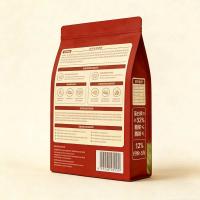 China Customizable Resealable Pet Food Packaging Bags Ziplock Flat Bottom Digital Printed for sale