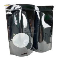 China Smell Proof Mylar Doypack Stand Up Pouch Resealable Transparent Window Food Grade Zipper for sale