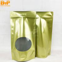 China Smell Proof Mylar Doypack Stand Up Pouch Resealable Transparent Window Food Grade Zipper for sale