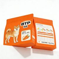 China Pet Food Moisture Proof Flat Bottom Aluminum Foil Plastic Zipper Mylar Bag for sale
