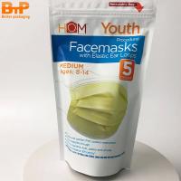 China Mask Packaging Mylar Stand Up Pouch Resealable Ziplock Doypack Moisture Proof Plastic for sale