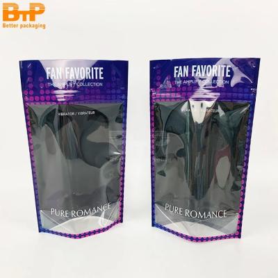 China Mylar Doypack with Transparent Window Stand Up Zipper Bag Resealable Plastic Packaging for sale